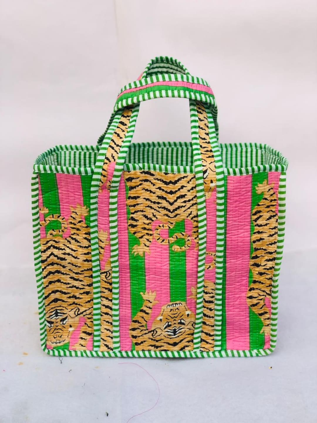 Quilted Handmade, Tote Bags, Indian Print Boho Style Bags Shoulder Bags ...
