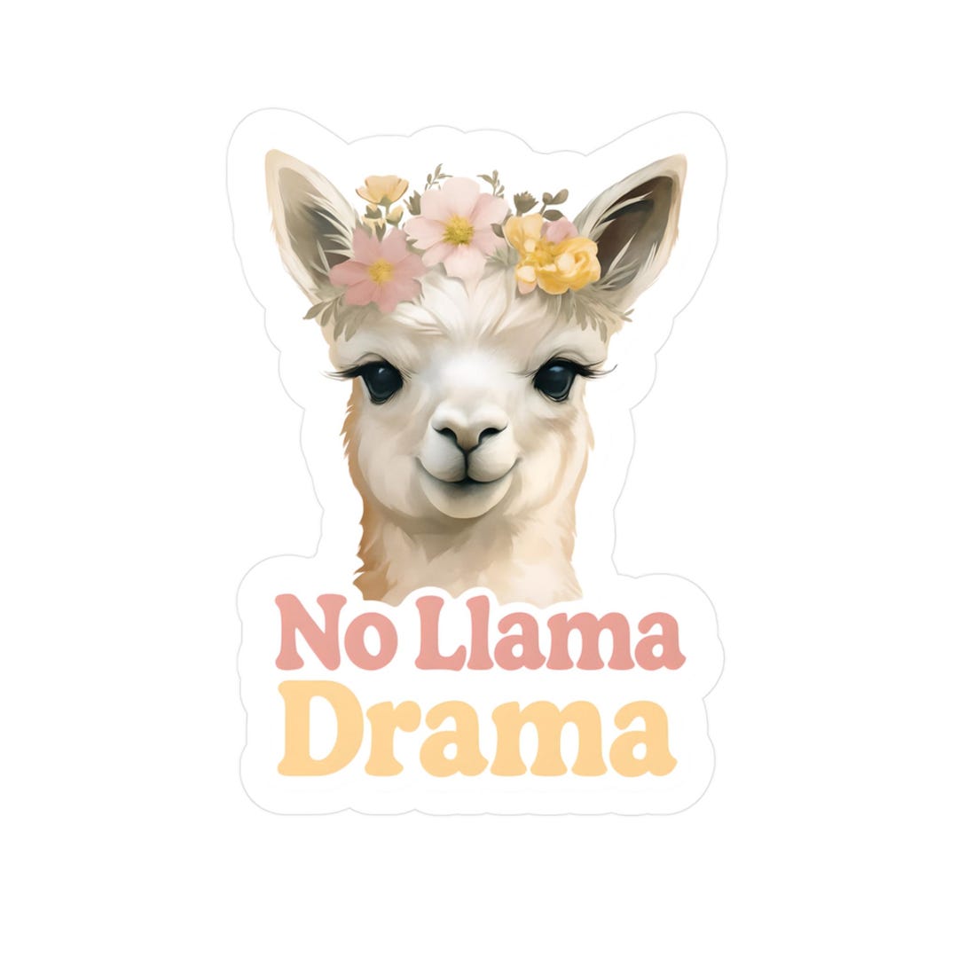 Whimsical Llama Vinyl Decals, Fun Home Decor, Cute Stickers for Gifts ...