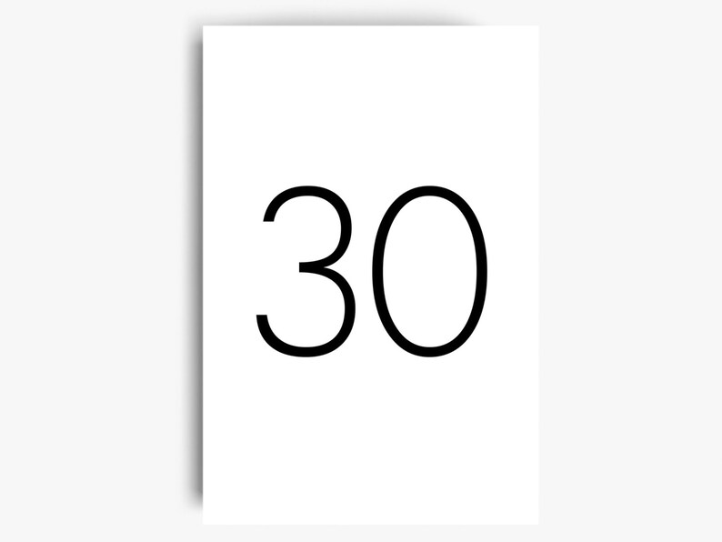 Table Numbers Template Table Numbers Printable Simple Table Etsy