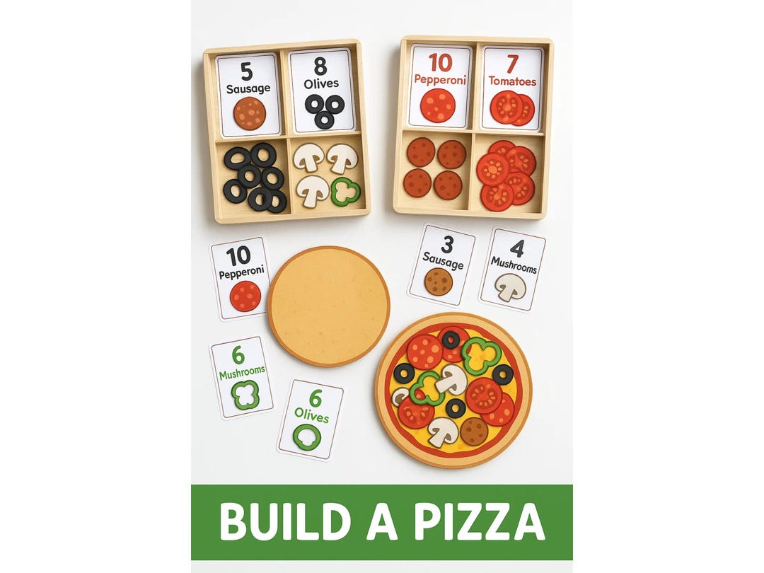 Pizza Pretend Play Busy Book: Homeschool Preschool Printable (PDF ...