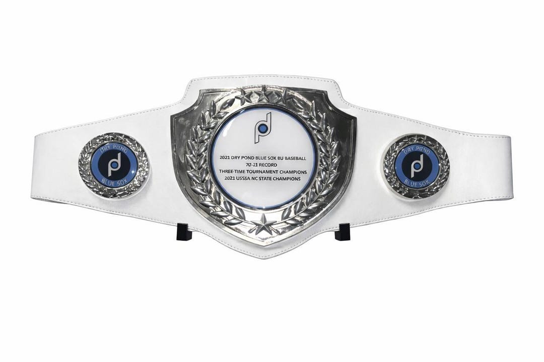 Championship Title Belt Low-profile Wall Mount, Black Wall Display ...