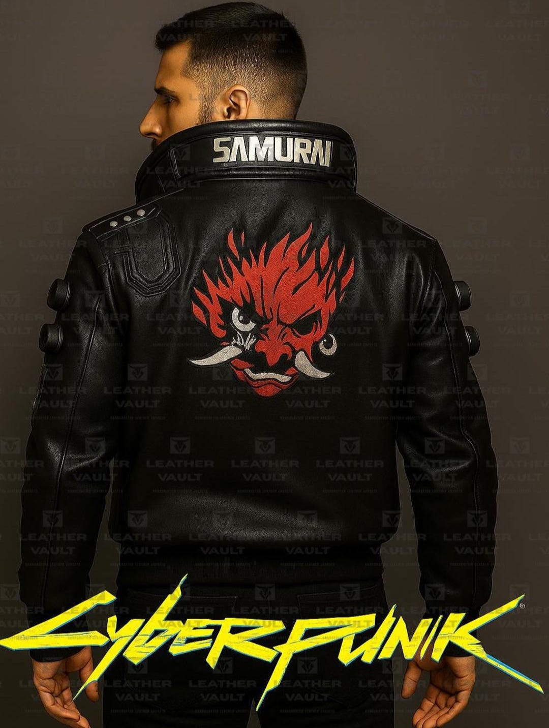 Samurai Jacket Cyberpunk 2077 Leather V's Cosplay for Fans - Etsy UK