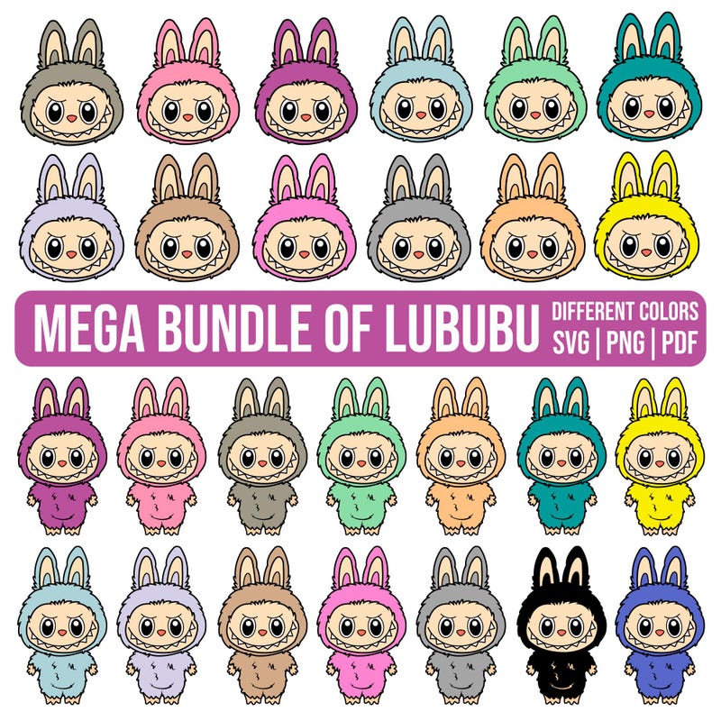 Labubu Faces Png - Etsy