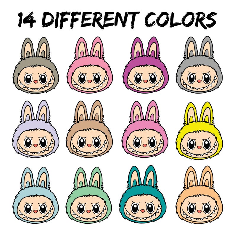 Labubu Designs SVG Bundle, Labubu Clipart, Labubu PNG, Cute Labubu ...
