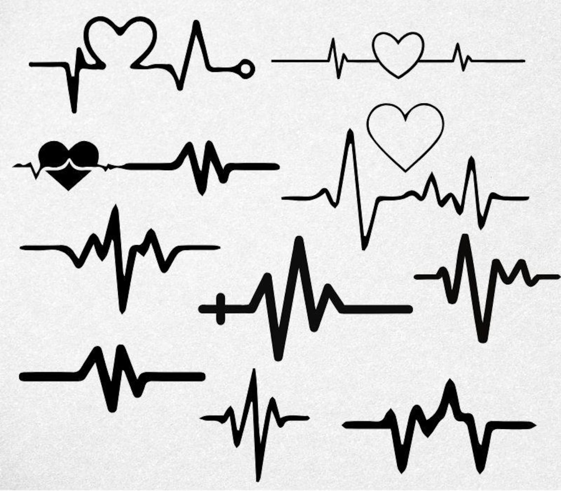 Heartbeat SVG Bundle, Nurse Medical EKG Designs (svg, Png, Pdf) - Etsy