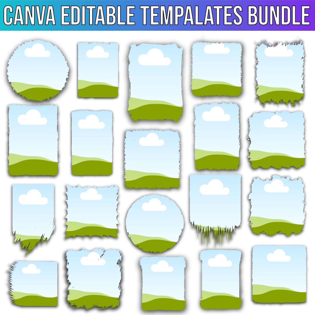 Canva Editable Templates Bundle, Frame Mockup Shapes Pack, Social Media ...