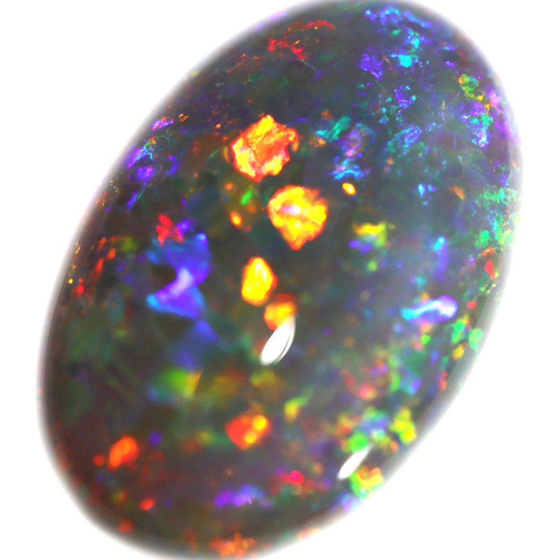 Rainbow Fire Ópalo Negro Sólido Natural de Lightning Ridge | Etsy
