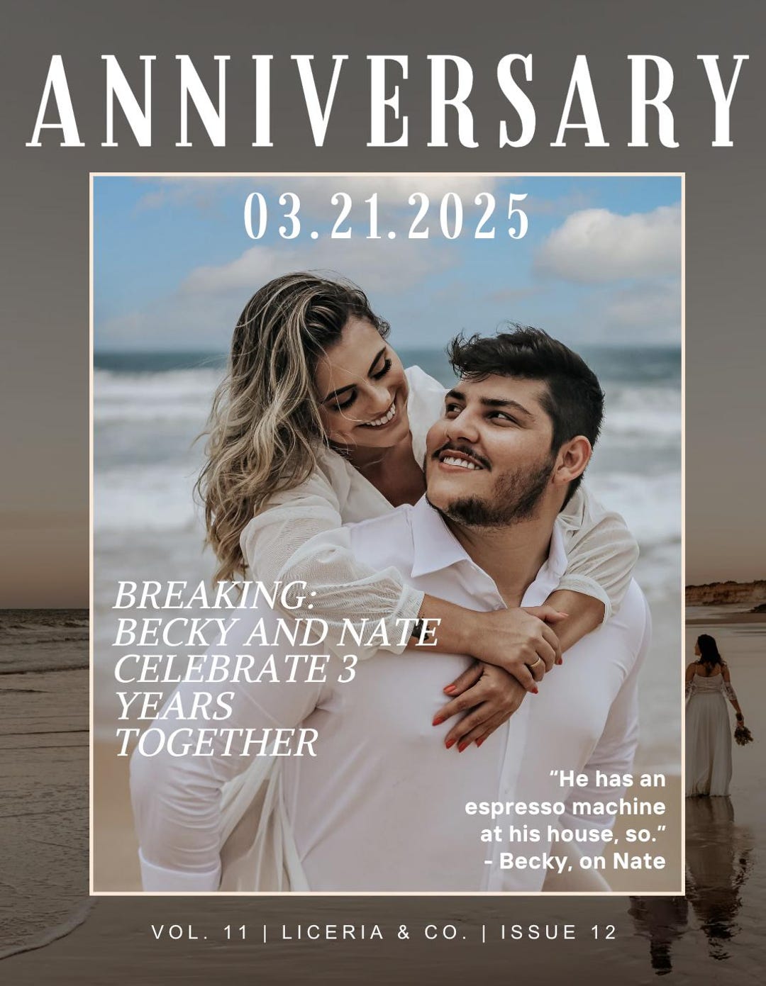 Couple Anniversary Magazine Template, Happy Anniversary Magazine ...