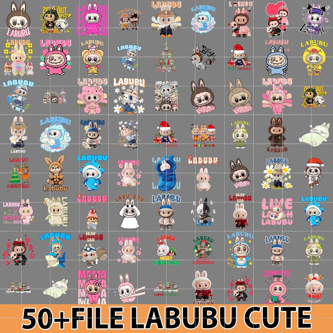 50+ File Labubu PNG Bundle, Cute Cartoon Character Pngs, Labubu Clipart ...