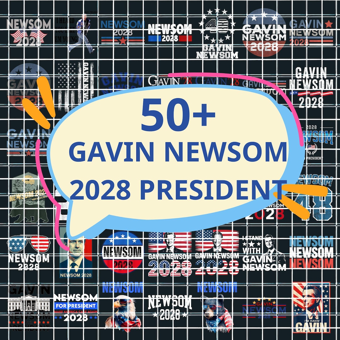 Gavin Newsom 2028 President PNG Bundle: Political Campaign Design ...
