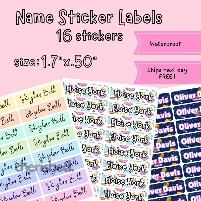 Name Stickers - Etsy