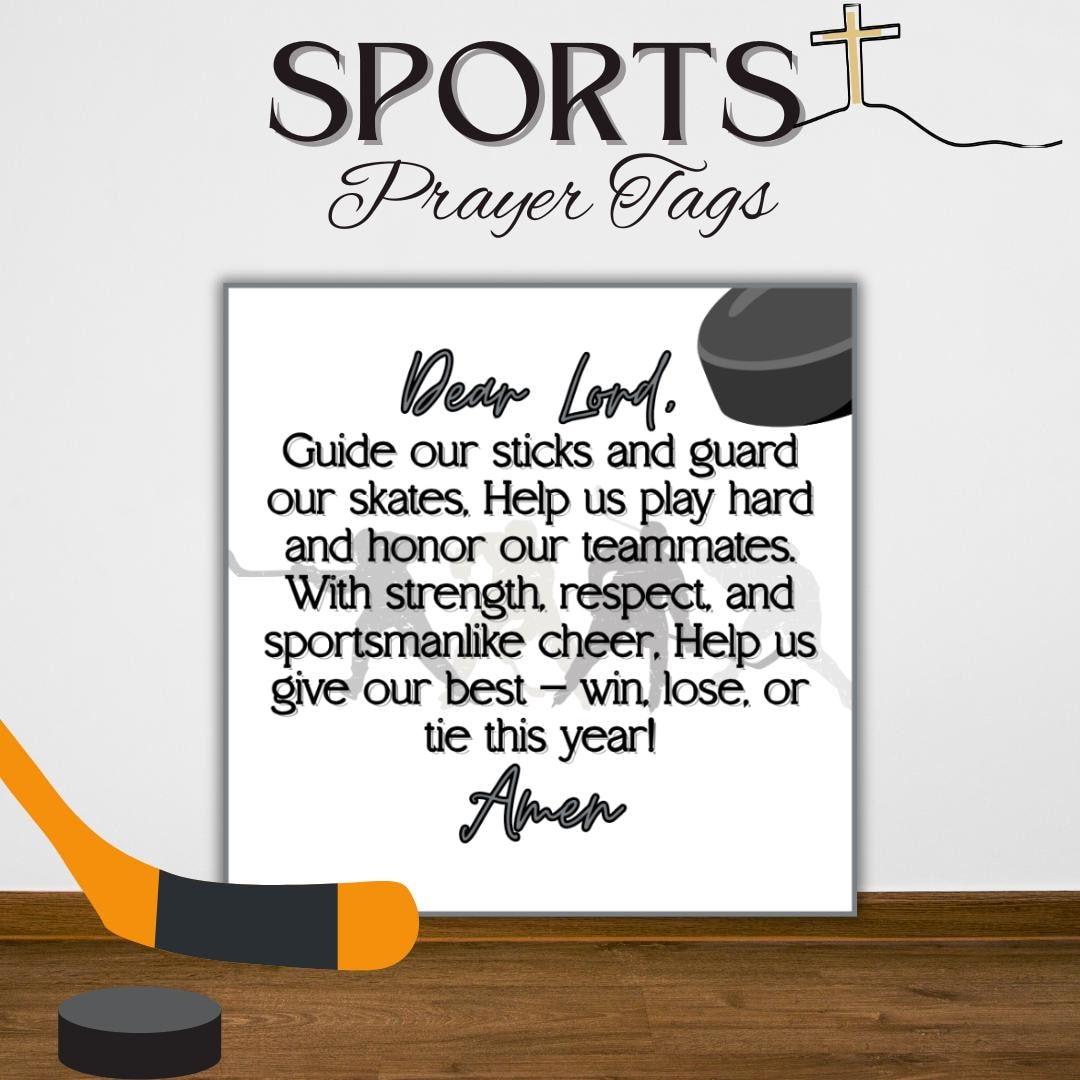 Hockey Team Prayer Tags: Printable Game Day Blessing (PDF Download) - Etsy