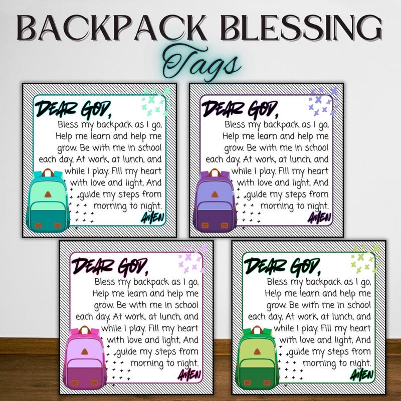 Backpack Blessing - Etsy