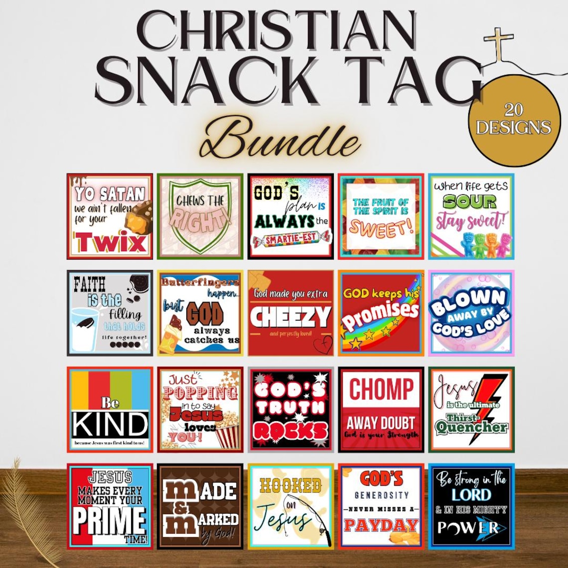 Christian Snack & Candy Tags: Printable Scripture Treats (PDF Download ...