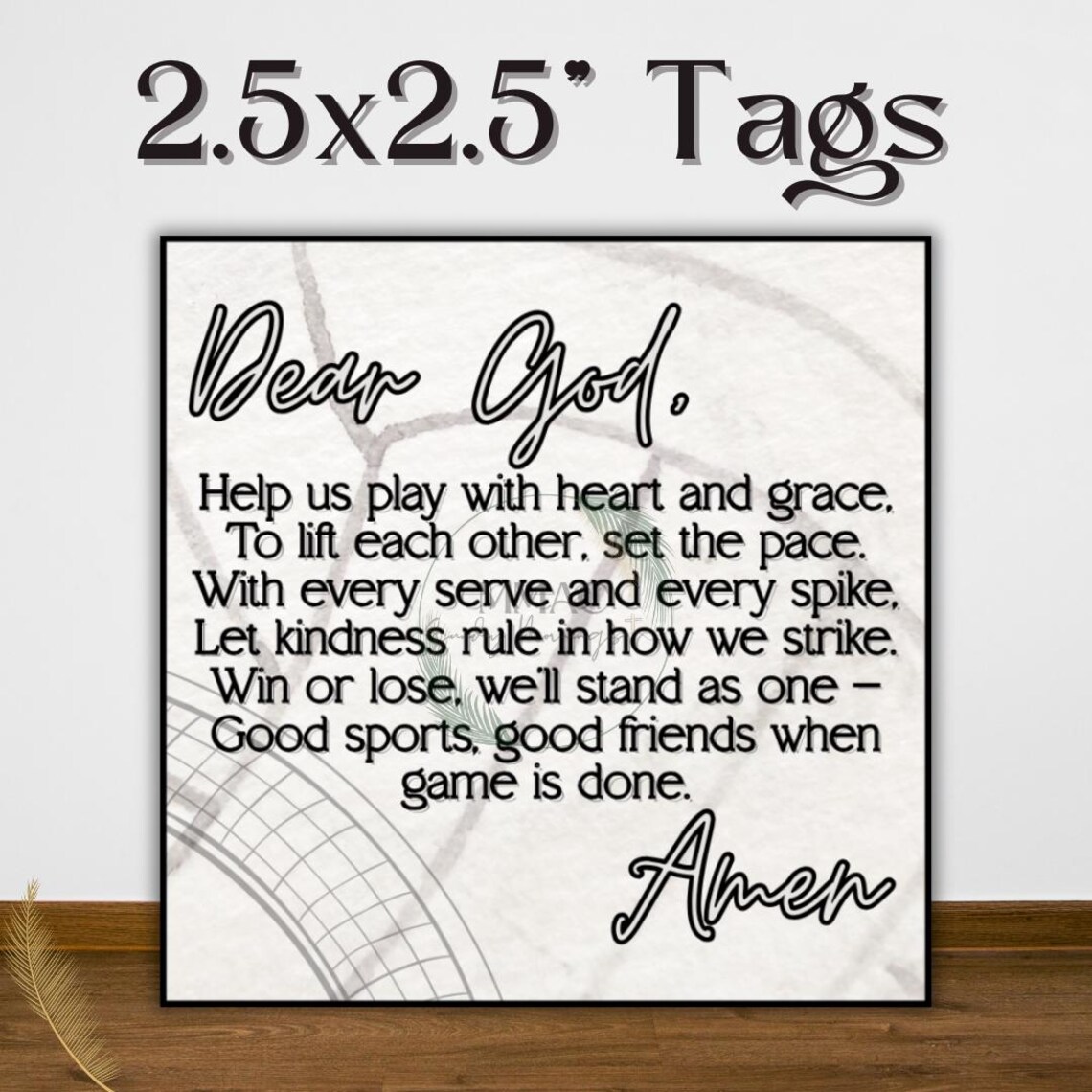 Printable Volleyball Prayer Tags for Teams | Game Day Prayer Cards ...