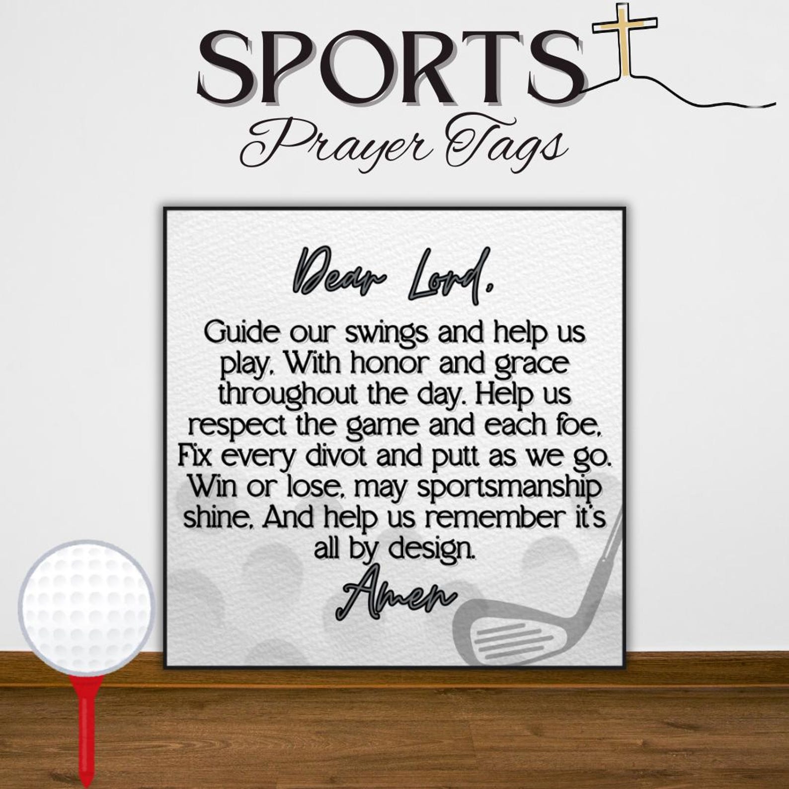 Printable Golf Prayer Tags: Christian Gift for Golfers (PDF Download ...
