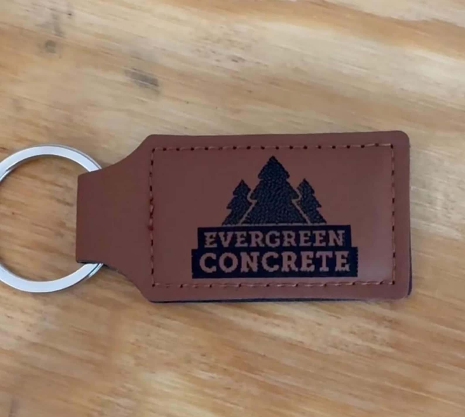 Laser Engraved Leatherette Keychain, Custom Logo, Personalized Gift - Etsy