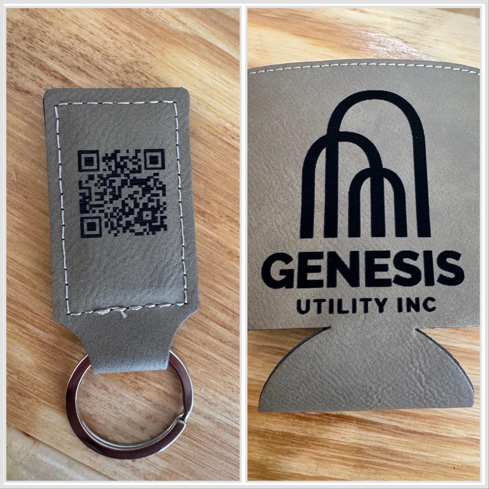 Laser Engraved Leatherette Keychain, Custom Logo, Personalized Gift - Etsy