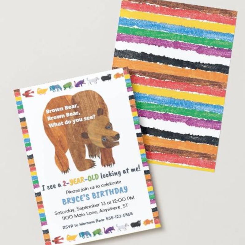 Brown Bear Birthday Eric - Etsy