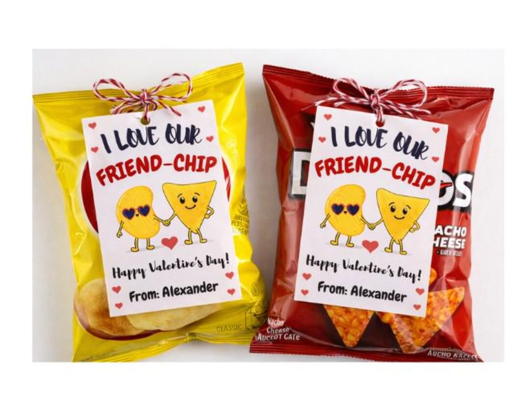 Friend-chip Valentine Printable | Kids Classroom Card - Etsy