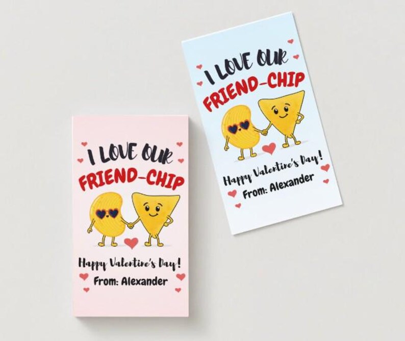Friend-chip Valentine Printable | Kids Classroom Card - Etsy