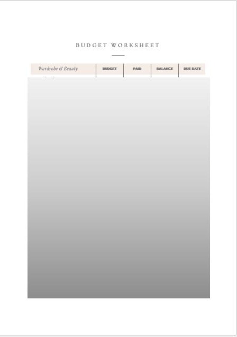 Simple Wedding Budget Planner – Printable PDF Checklist - Etsy
