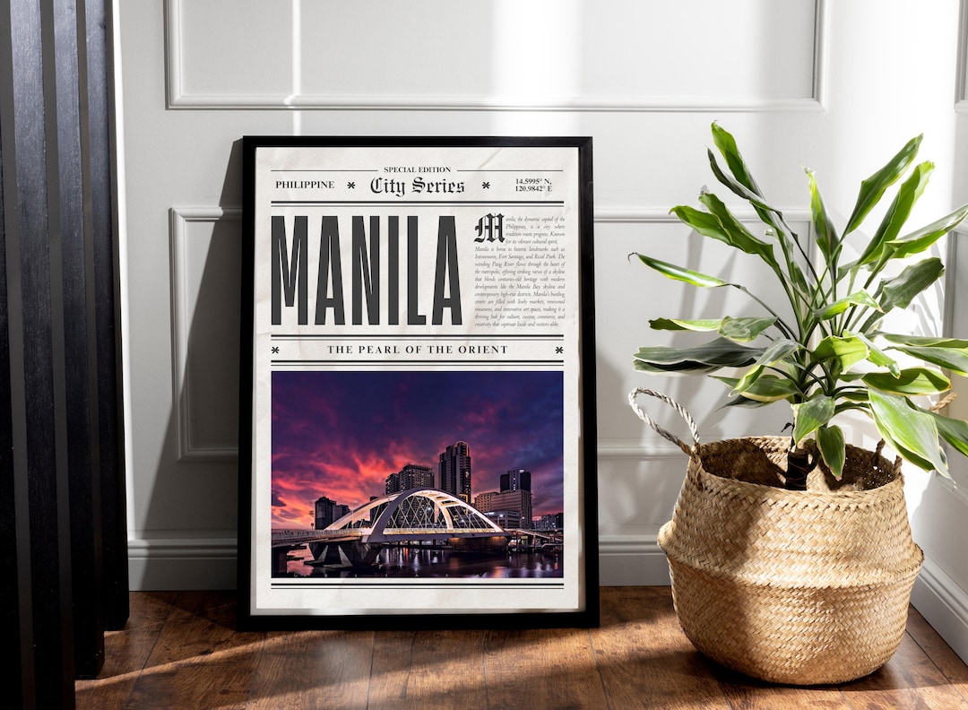 Manila Binondo Intramuros Printable Wall Art | Vintage Intramuros ...