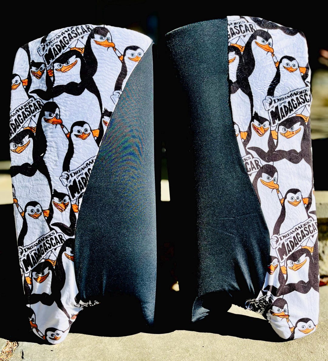 PENGUINS W/ Black Split Design Smooth Spandex Indoor Goalie Sliders ...