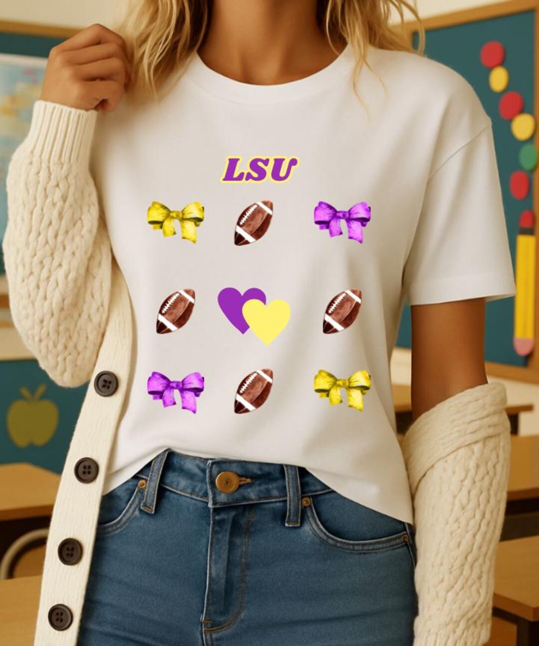 LSU T Shirt, LSU Women's Shirt, LSU Gift, Cute Lsu Shirt, Tigers ...