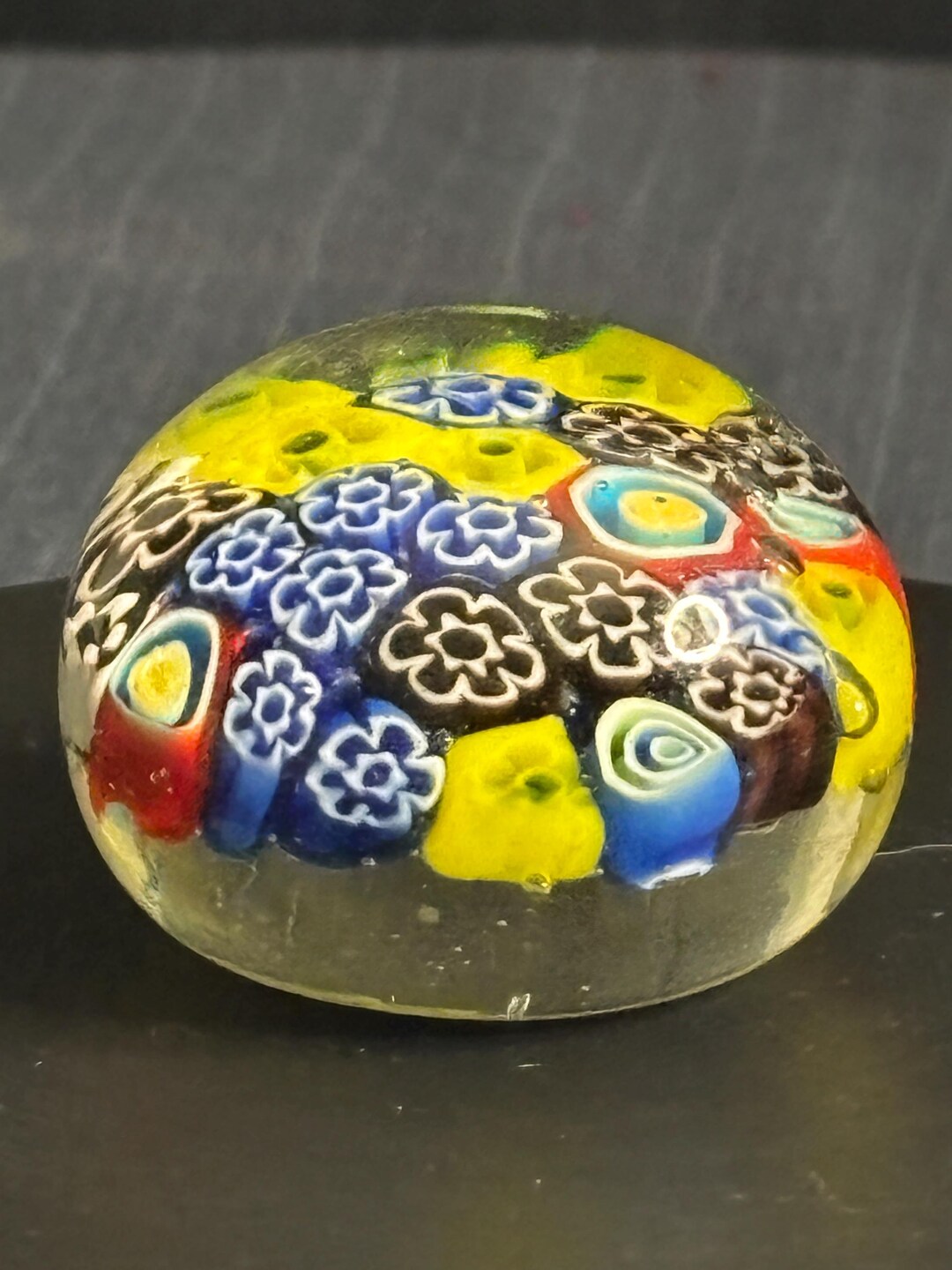Small Murano Style Paperweigh With Embedded Pattern - Etsy