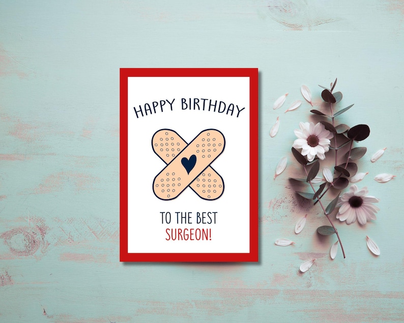 Birthday Card for Surgeon – Printable 5x7" Digital Greeting – Medical ...