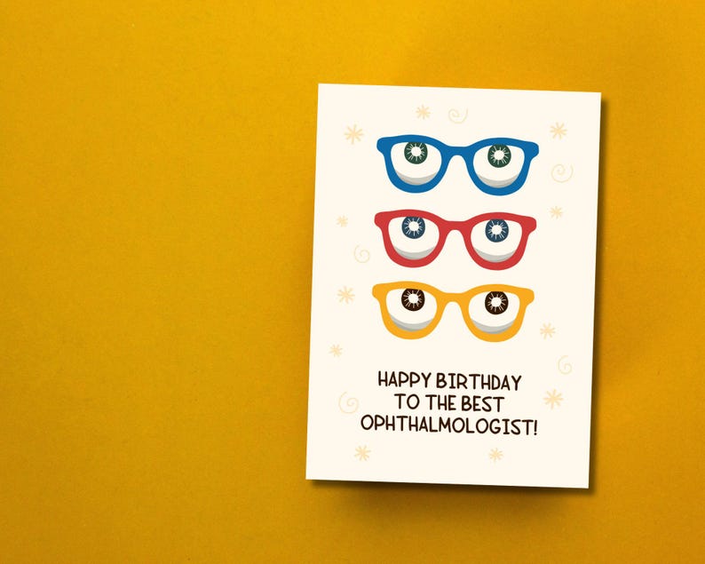 Ophthalmologist Birthday Card – Printable 5x7” Digital Download – Eye ...