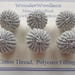 Yorkshire Thread Buttons, Set of 6, Handmade, Silver, Shiny ...