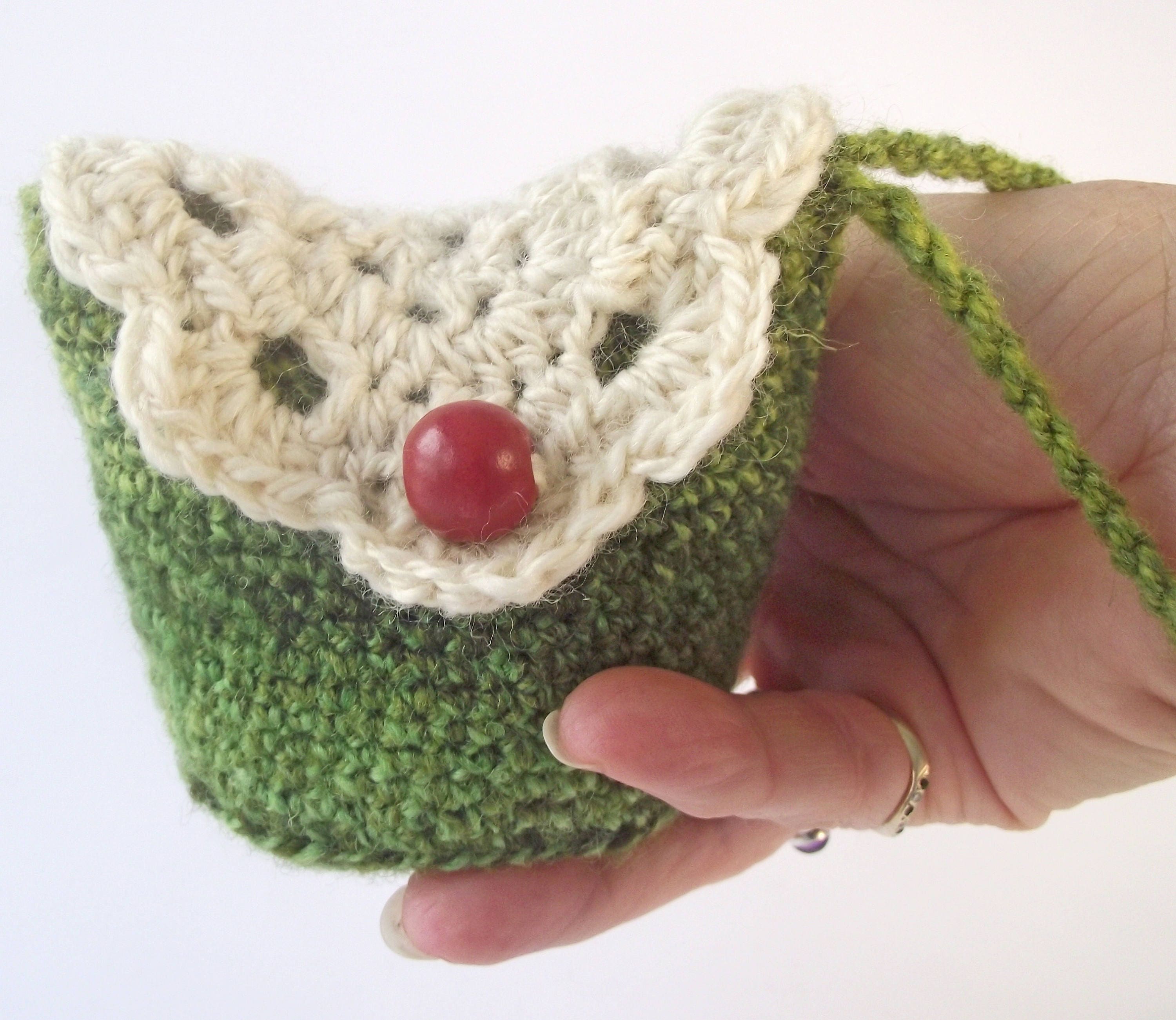 Wrist Pouch Purse or Bag Made With Crocheted Variegated - Etsy