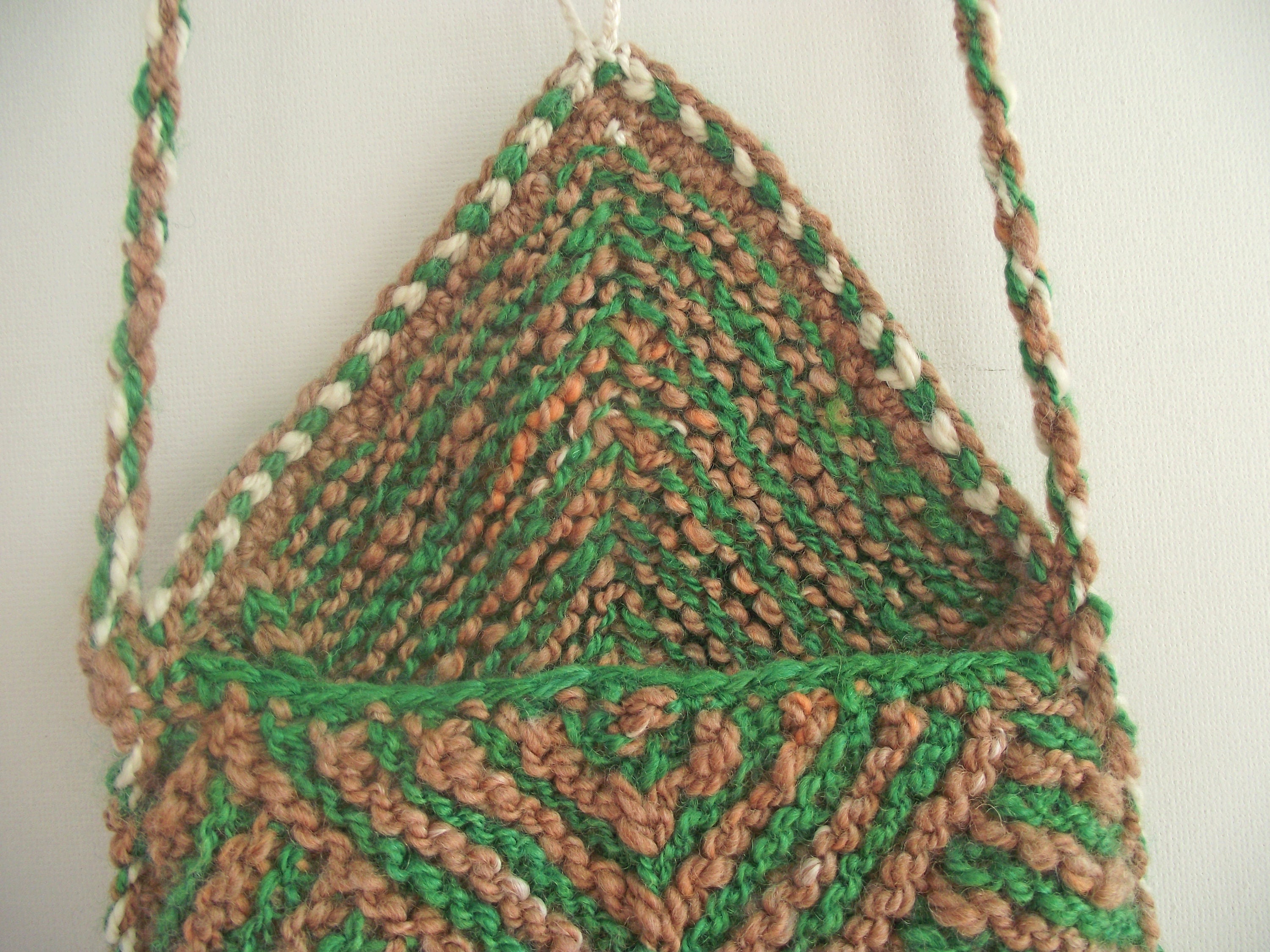 Small Knitted Lined Boho Hobo or Crossbody Purse Made From - Etsy UK