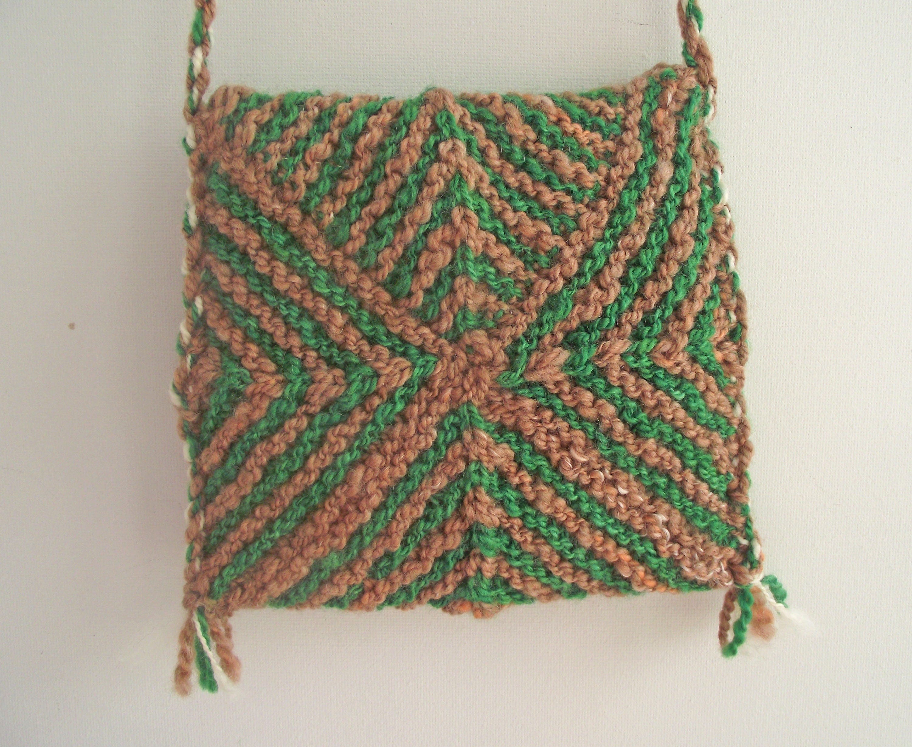 Small Knitted Lined Boho Hobo or Crossbody Purse Made From - Etsy UK