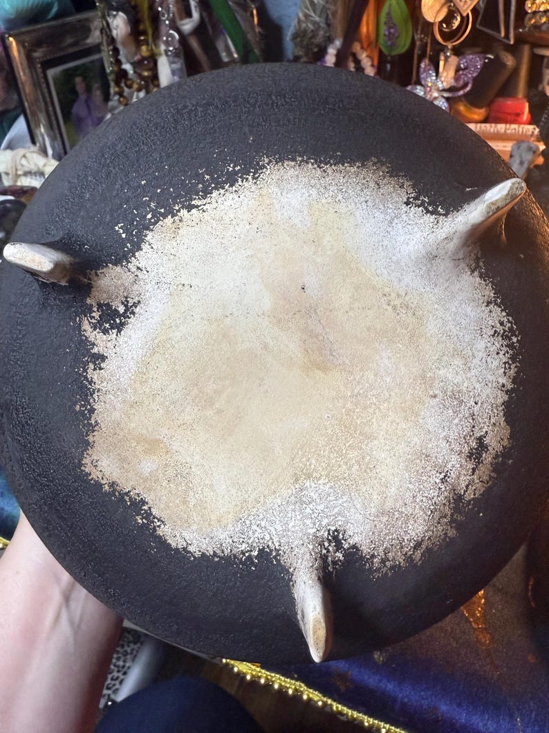 Vintage Ceramic Black Cauldrons & Spoon - Etsy