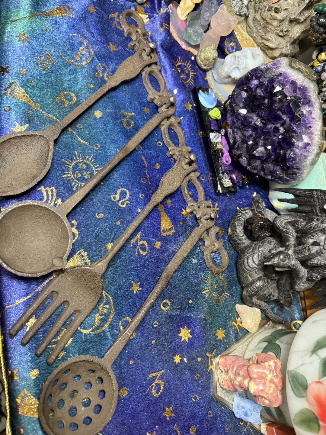 Vintage Cast Iron Fork and Spoons Holder - Etsy