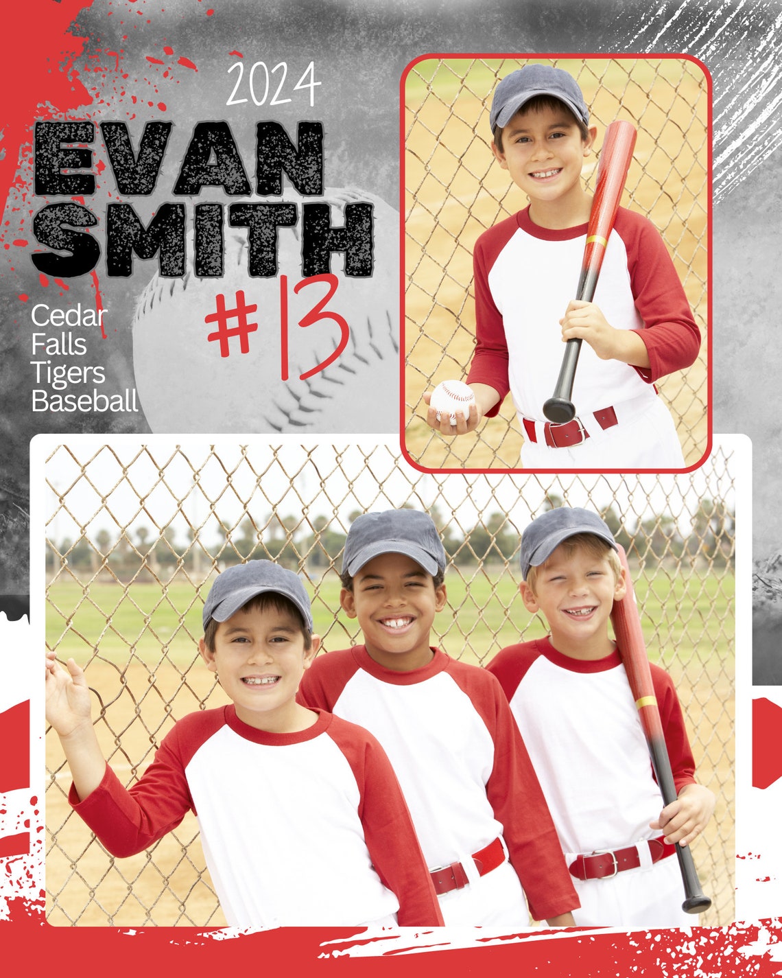 BASEBALL Memory Mate Templates for **canva** - Beautiful Template to ...