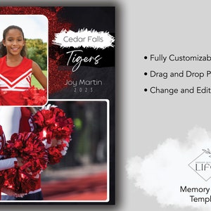 Memory Mate Template for Canva - Beautiful Red and Black Template to ...