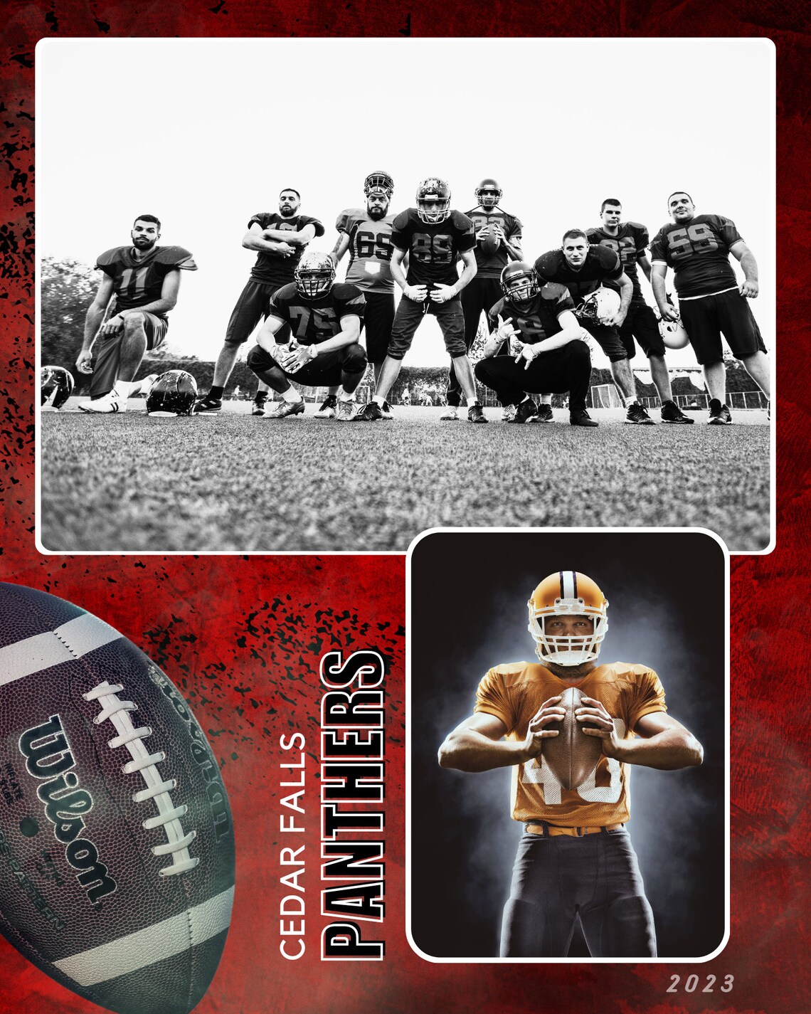 Football Memory Mate Template – Red and Black Canva Template (digital ...