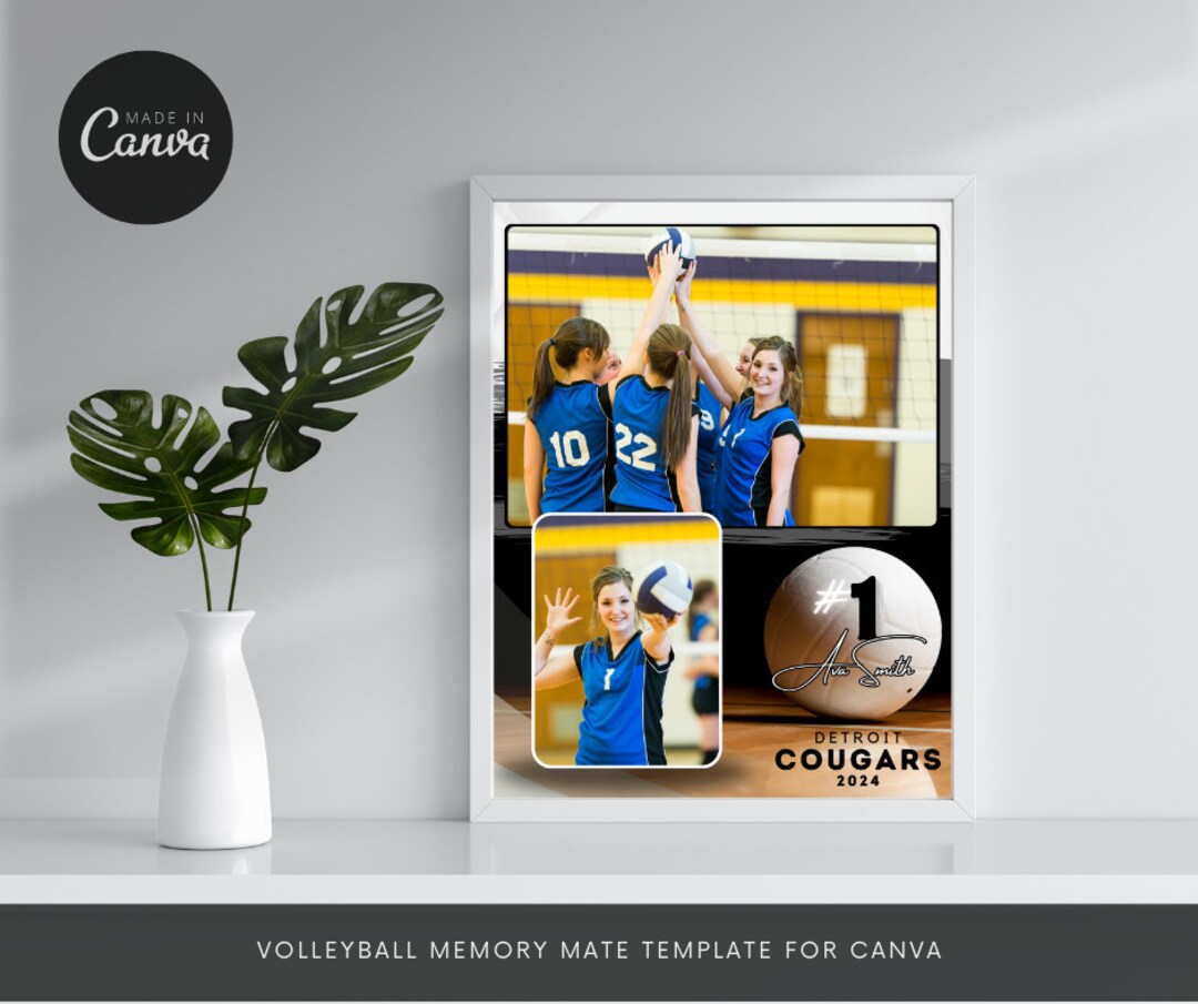 VOLLEYBALL Memory Mate Template for CANVA - Showcase Your Players With ...