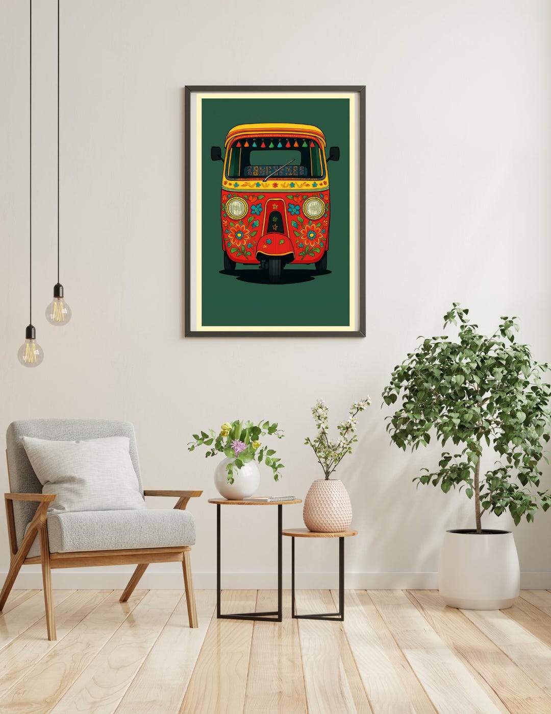 Colorful Rickshaw Poster – Desi Art | Vibrant South Asian Auto Rickshaw ...