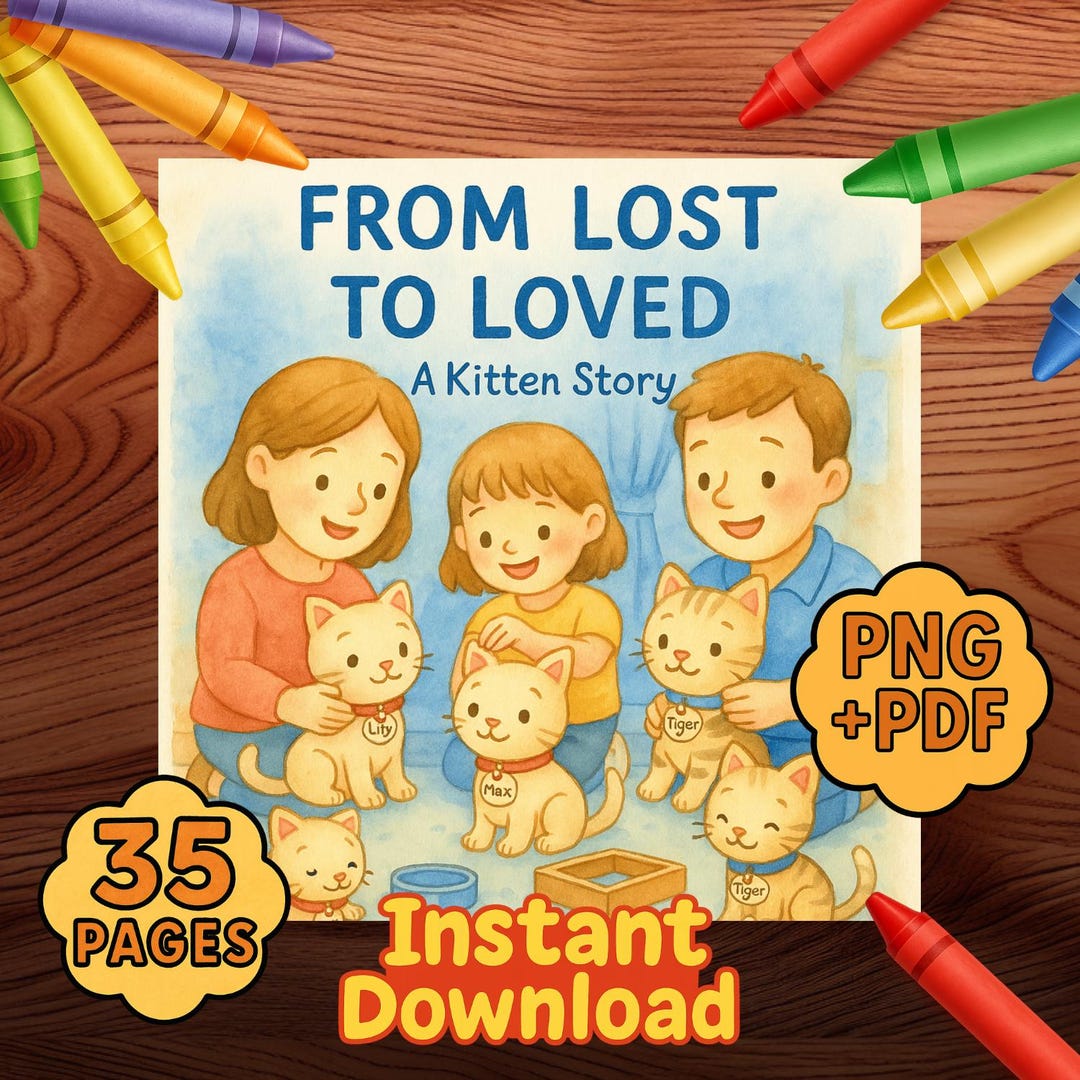 Silent Story Coloring Book: Kitten Rescue, Kids' Creative Storytelling ...