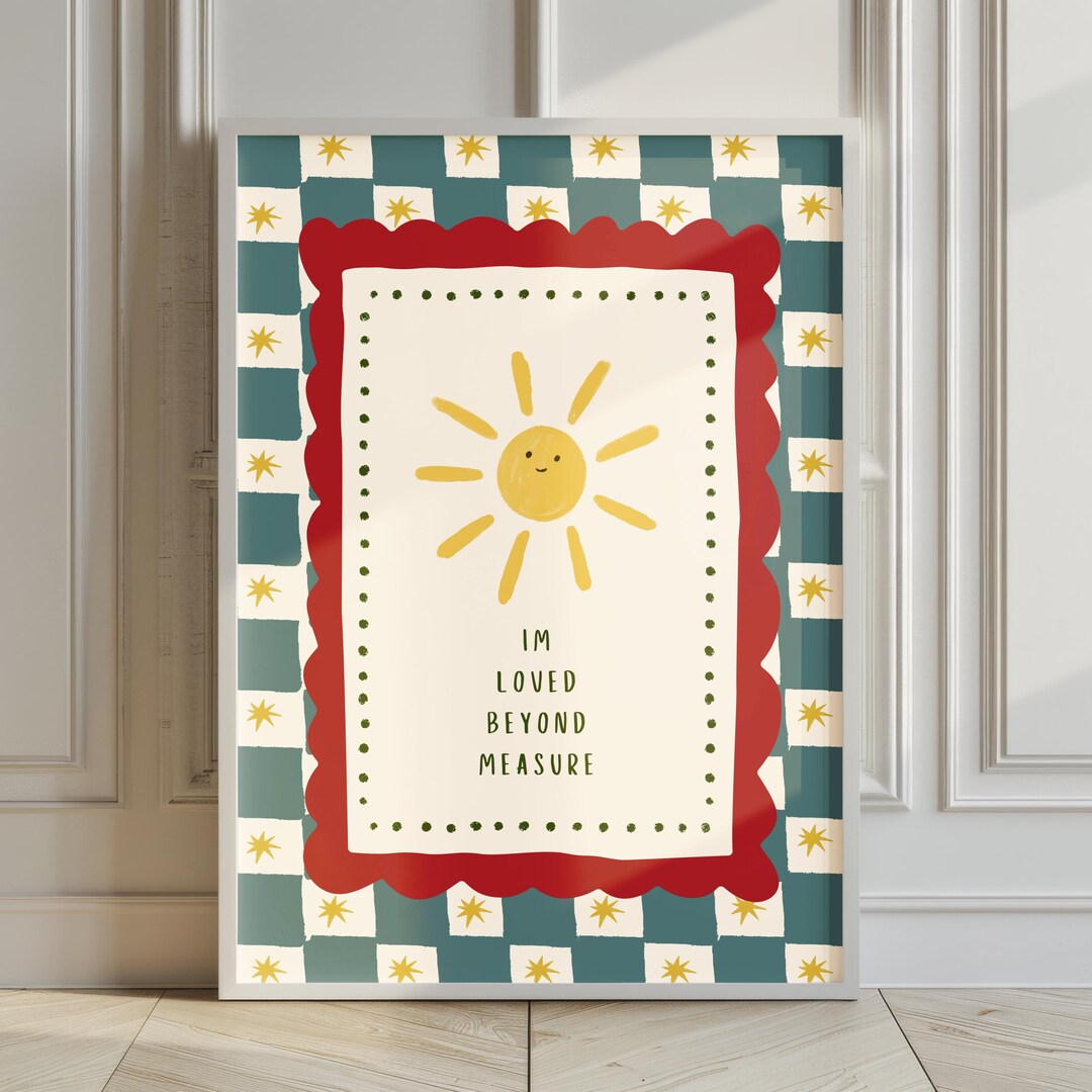 I’m Loved Beyond Measure Nursery Wall Art, Baby Room Quote Print, Kids ...
