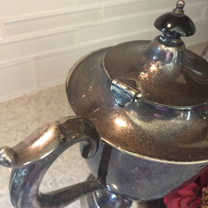 Silver Plate Teapot Paramount Art Deco Bakelite Knob - Etsy