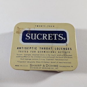 Sucrets Vintage Tin - Etsy