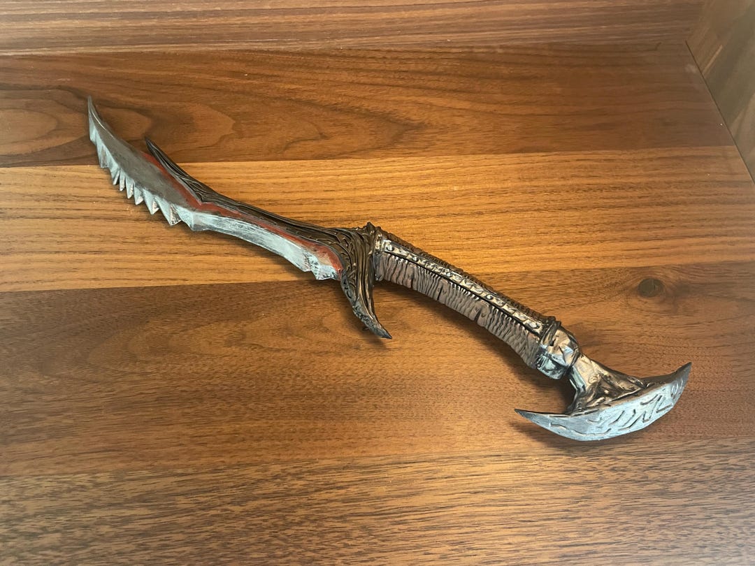 Skyrim Inspired Daedric Dagger | Life-size Realistic 3d-printed Dagger ...