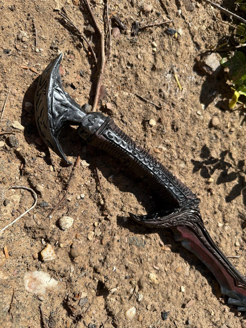 Skyrim Inspired Daedric Dagger | Life-size Realistic 3d-printed Dagger ...