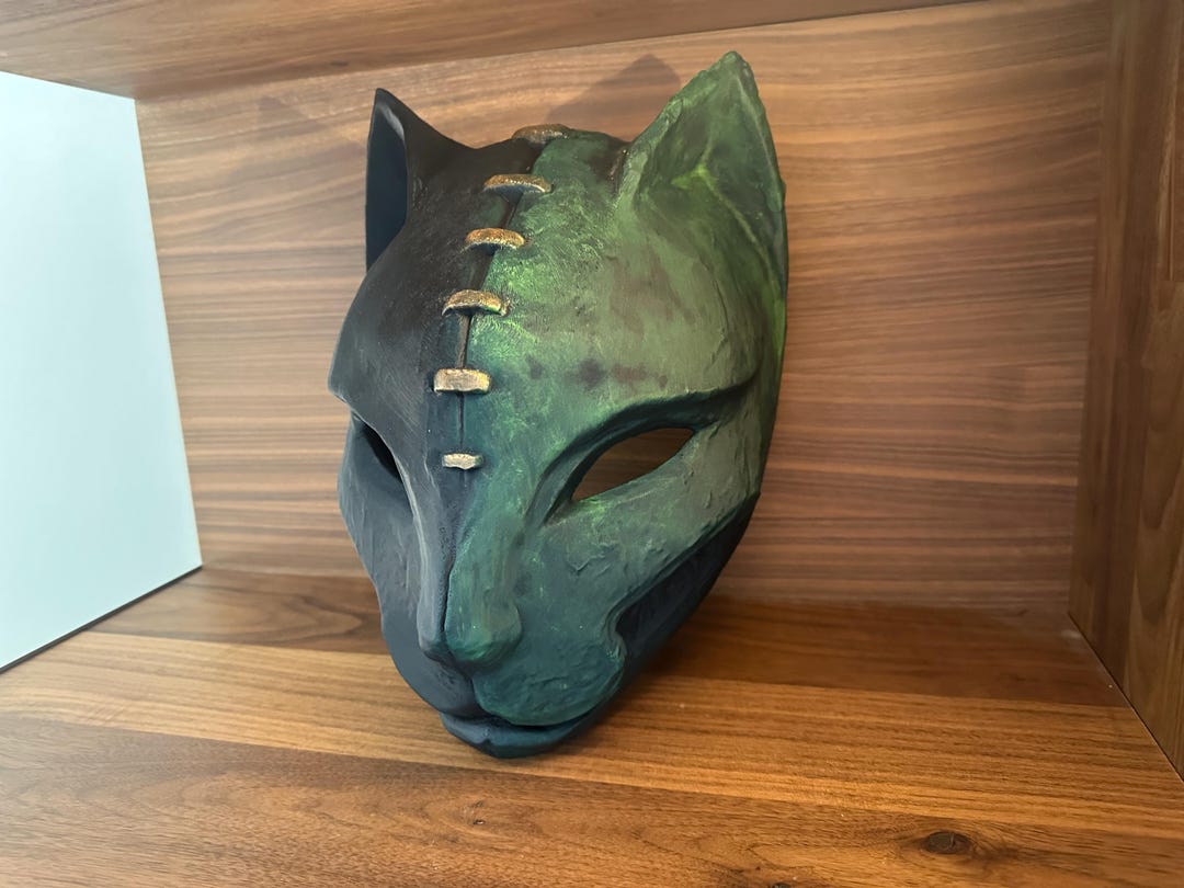 Lies of P Inspired Black Cat's Mask | Life-size Realistic 3d-printed ...